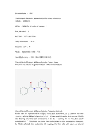 Echemi chemical products n4 benzoylcytosine description | PDF