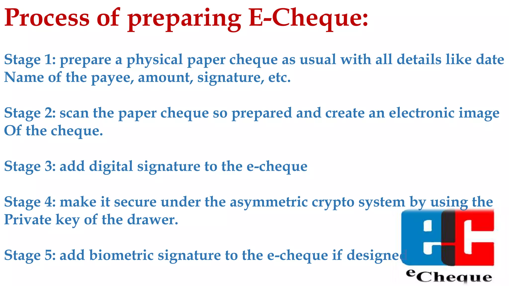 Electronic cheque | PPTX