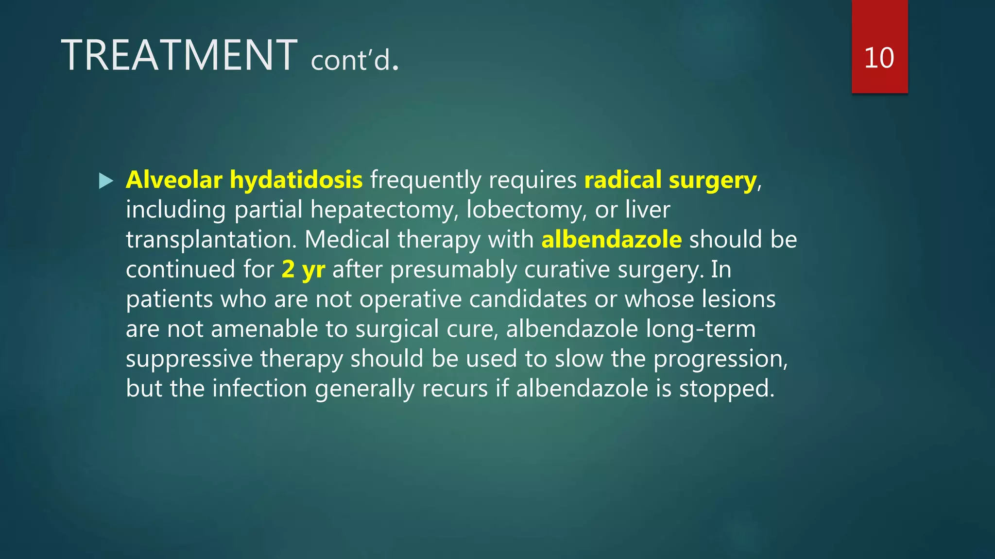 Echinococcosis, signs and symptoms, diagnosis and management. | PPTX