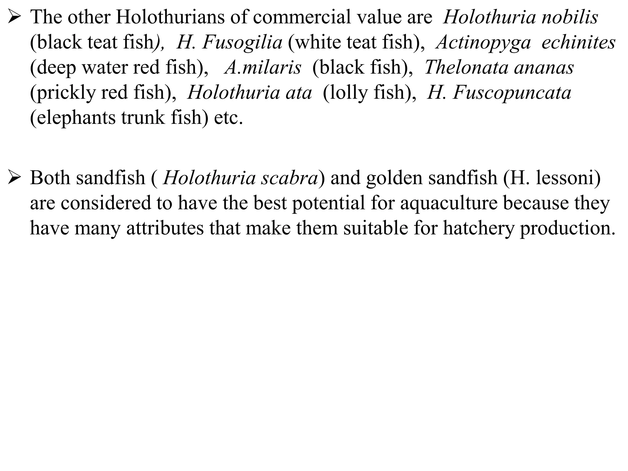 sea cucumber aquaculture | PPTX