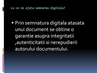 Semnatura digitala | PPTX