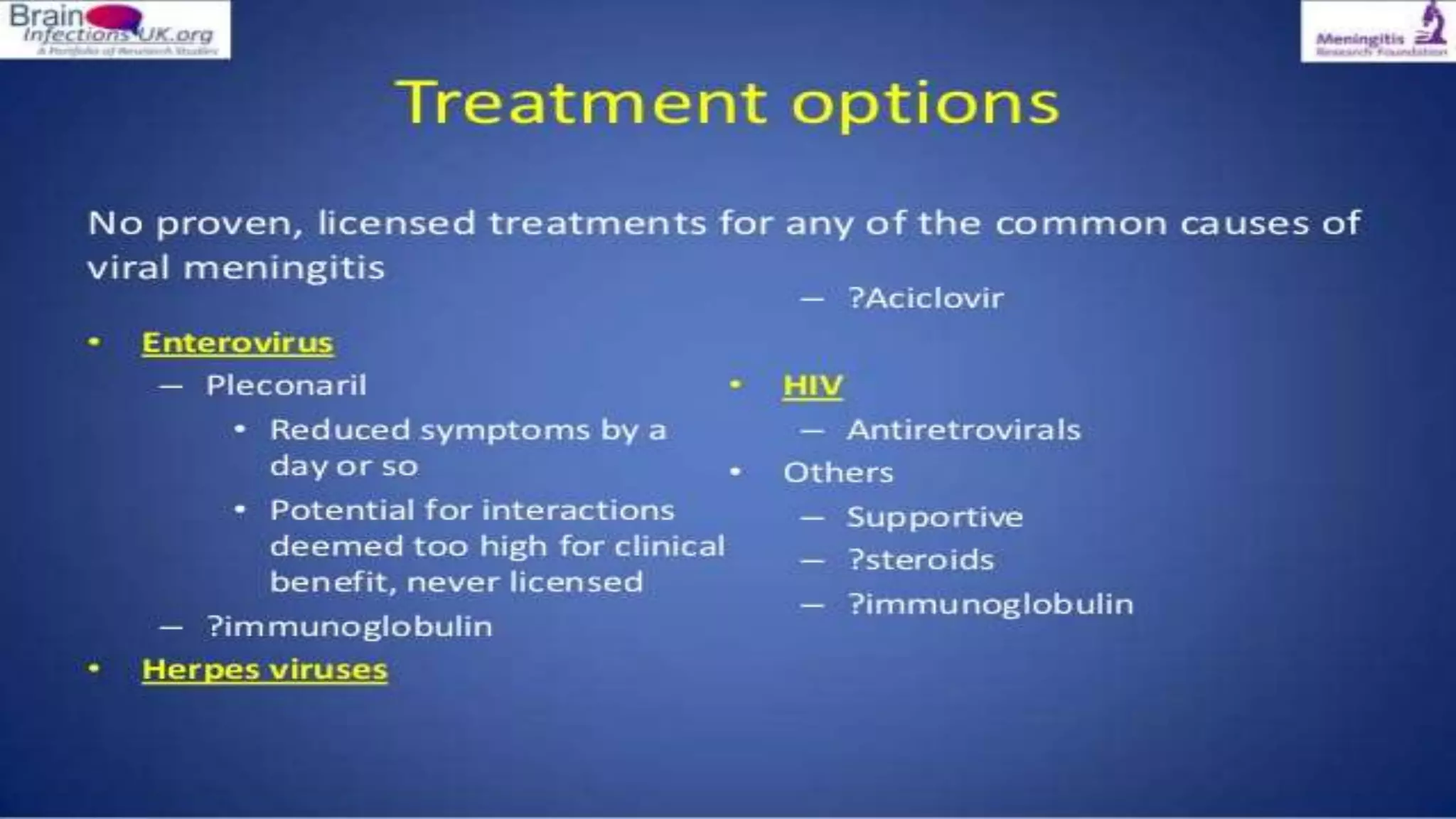 Meningitis: Viral Meningitis - Echovirus | PPTX