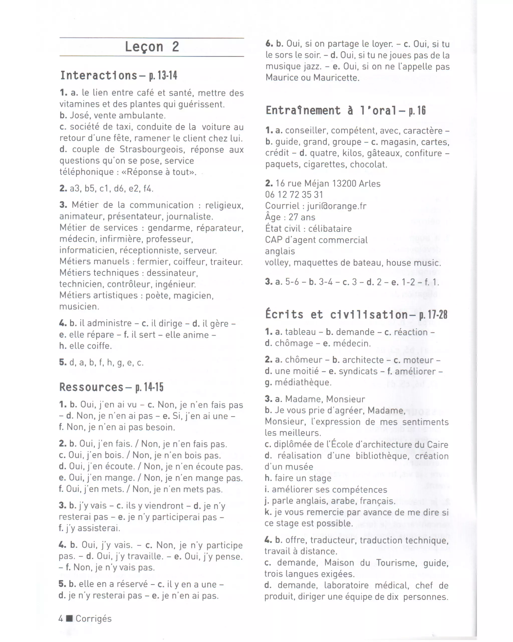 Echo a2 corriges | PDF