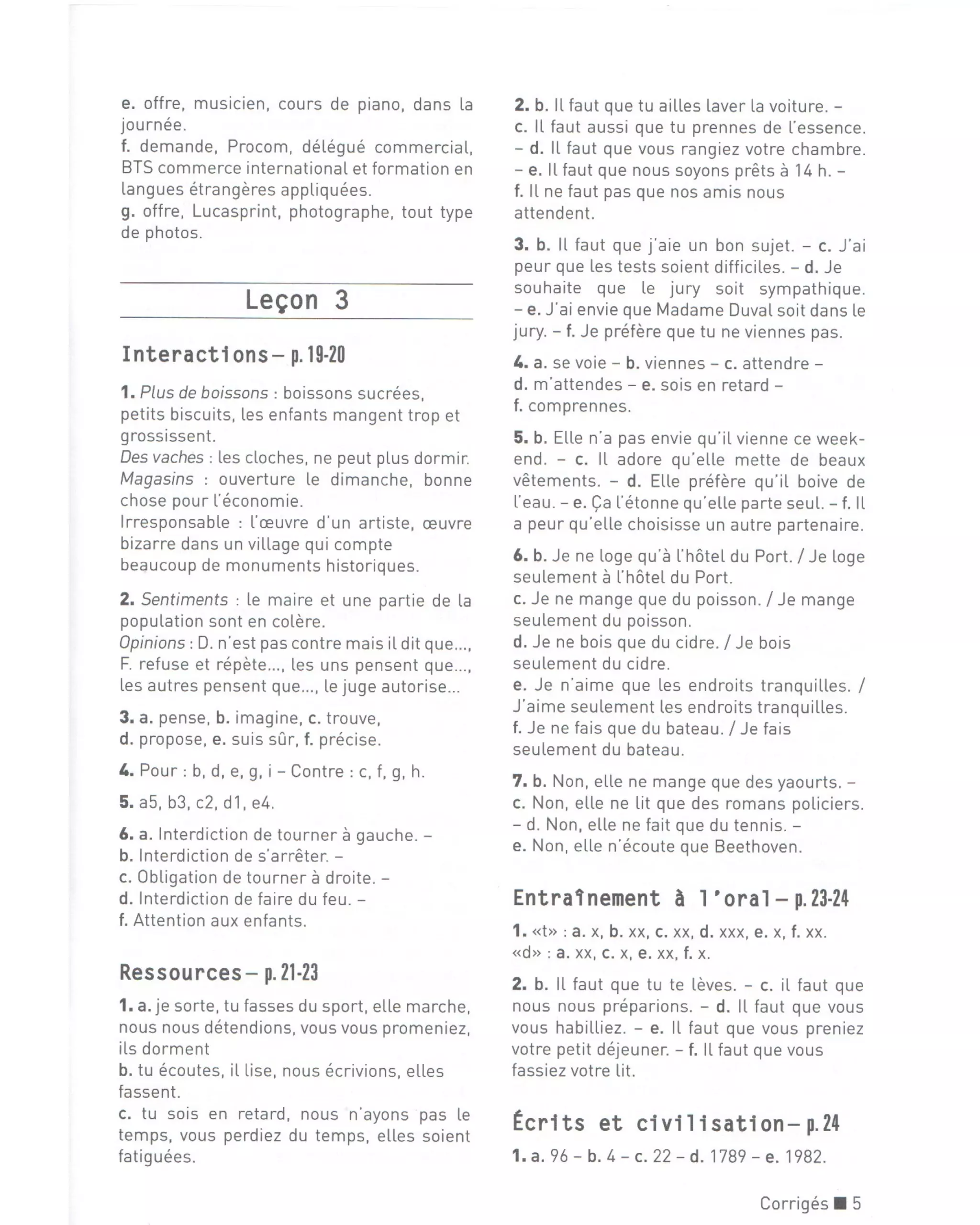 Echo a2 corriges | PDF