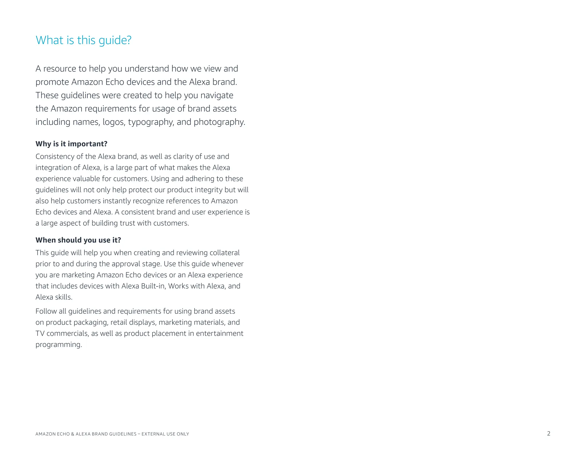 Echo_Alexa_Guidelines_External good example of brand architecture | PDF