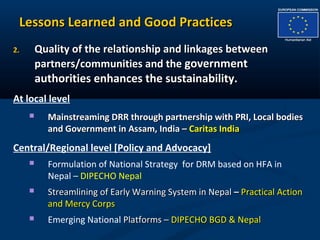 Echo and drr lessons learned | PPT