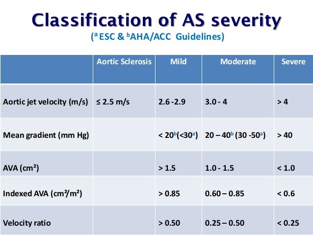 Echo assessment of aortic stenosis