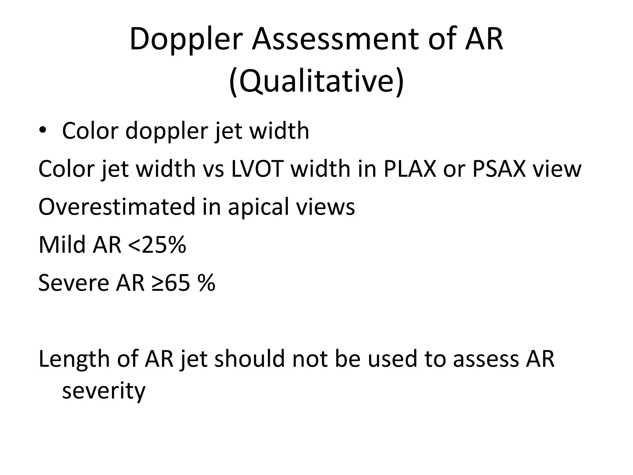 Echo assessment of Aortic Regurgitation | PPTX