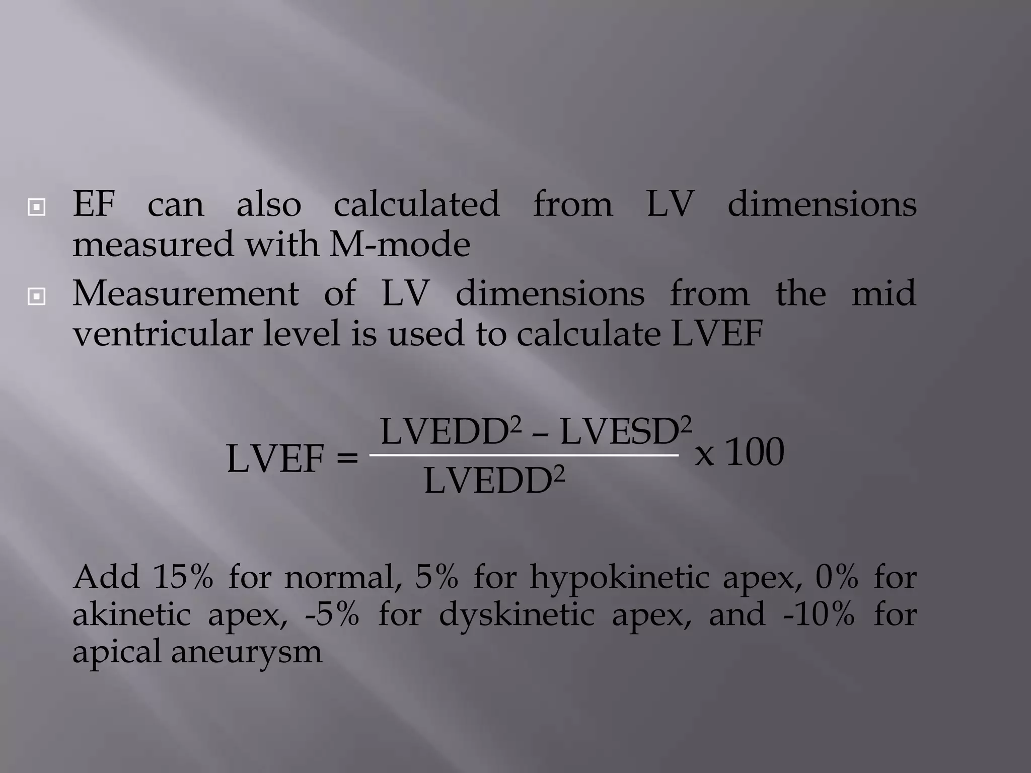 Echo assessment of lv systolic function and swma | PPTX