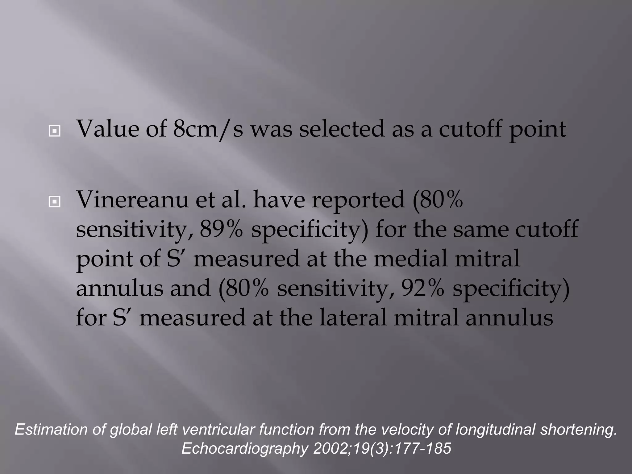 Echo assessment of lv systolic function and swma | PPTX