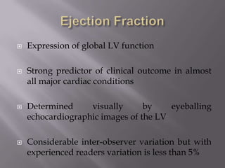 Echo assessment of lv systolic function and swma | PPTX