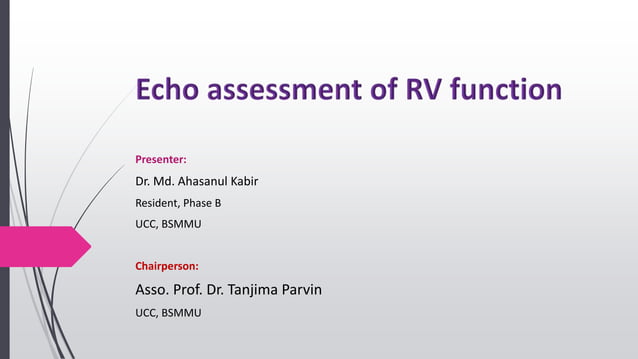 Echo assessment of RV function | PPTX | Heart and Cardiovascular ...