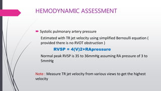 Echo assessment of RV function | PPTX