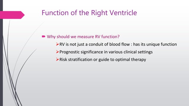Echo assessment of RV function | PPTX | Heart and Cardiovascular ...