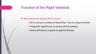 echo assessment RV function by dr amit (1).pptx | Heart and ...