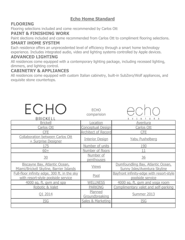 Echo Brickell brochure | PDF