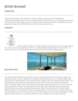 Echo Brickell brochure | PDF