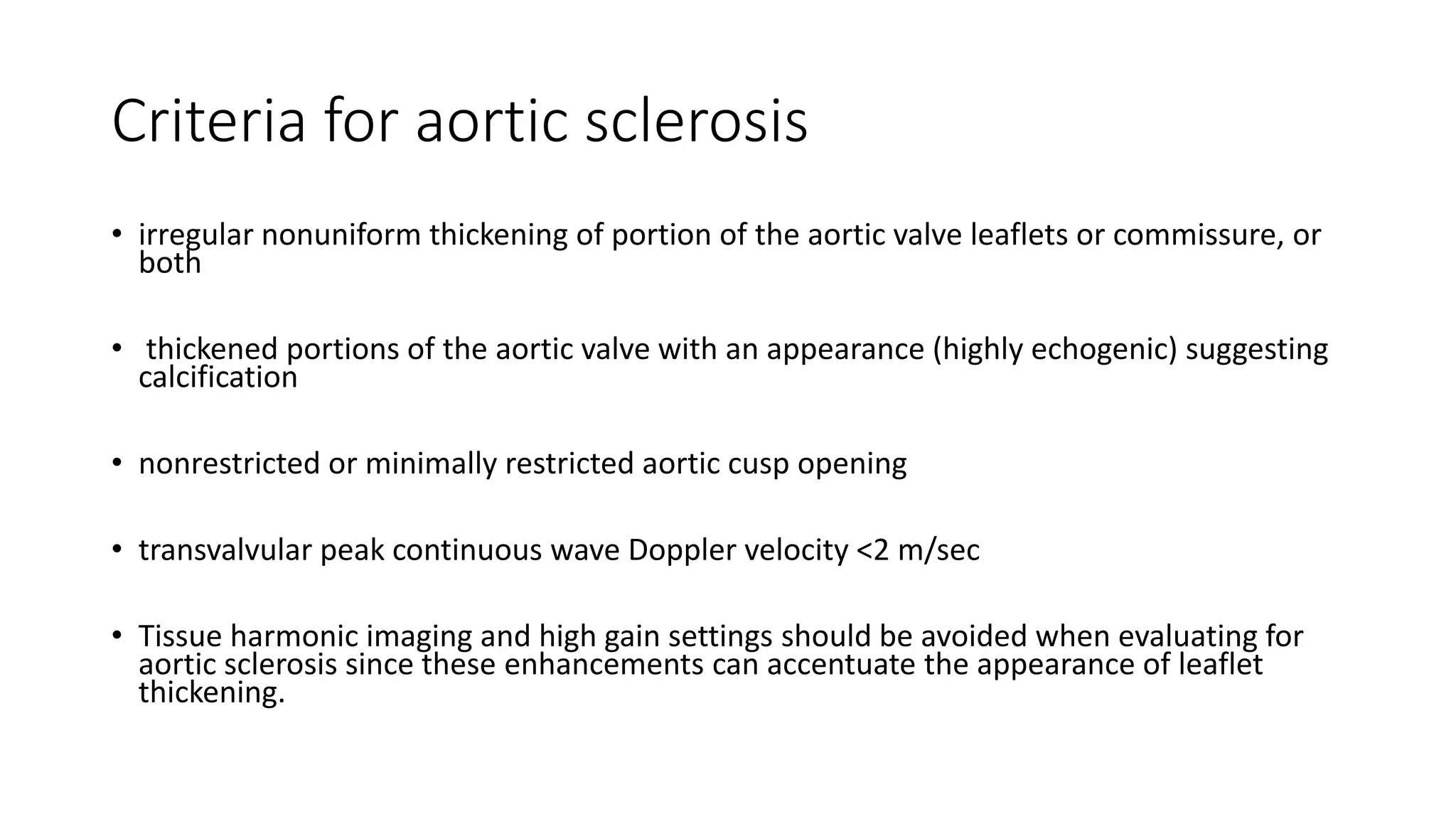 Echocardiographic evaluation of aortic valve and Aortic stenosis | PDF