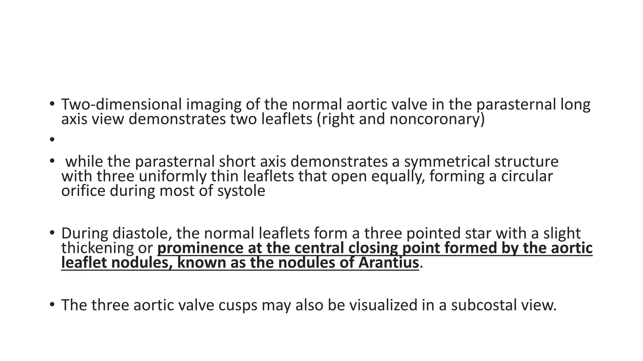 Echocardiographic evaluation of aortic valve and Aortic stenosis | PDF