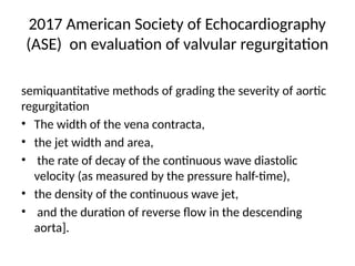 echocardiographic evaluation of AR. pptx | PPTX