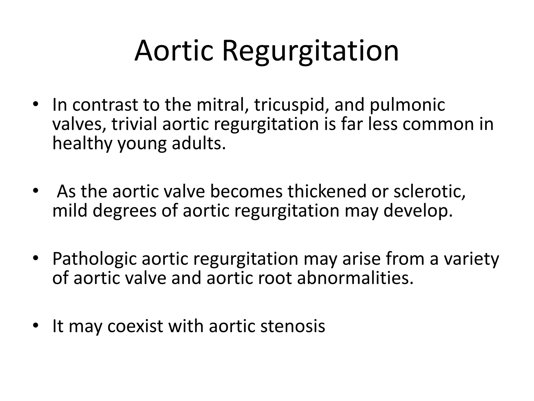 Echocardiographic evaluation of aortic regurgitation | PDF