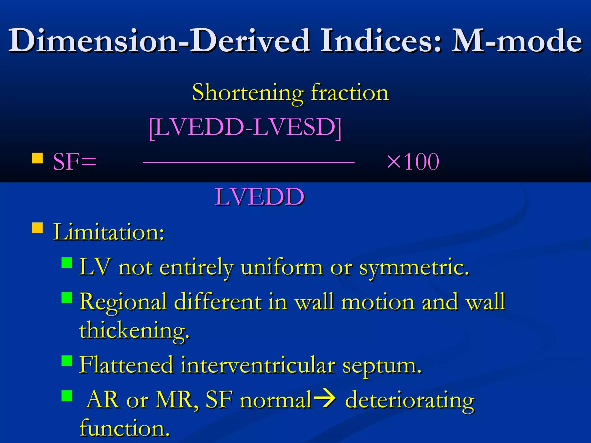 Echocardiographic evaluation of lv function | PPT