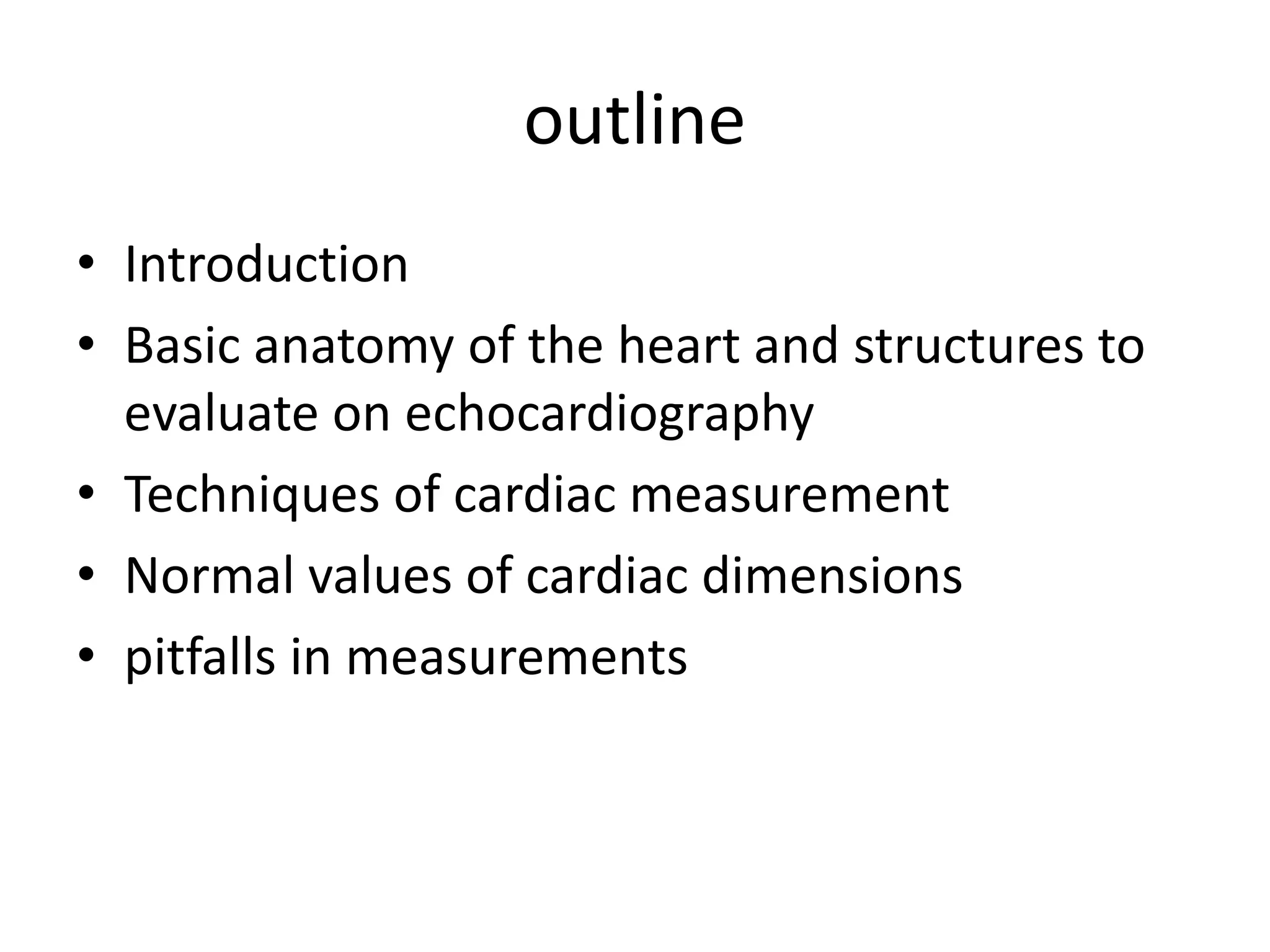 Echocardiographic measurements | PPTX