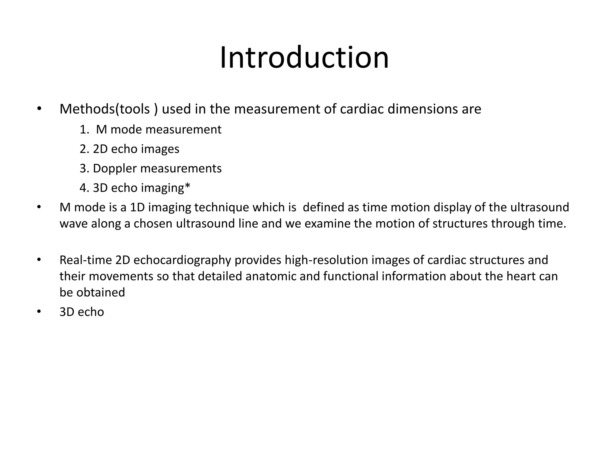 Echocardiographic measurements | PPTX
