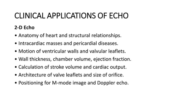 Echocardiography | PPTX | Heart and Cardiovascular Diseases | Diseases ...