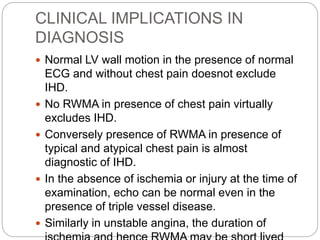 Echocardiography in ischemic heart disease | PPTX