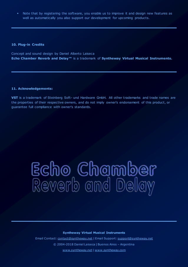 Echo Chamber Reverb and Delay Effect VST + VST3 Plugins for Windows 64 ...