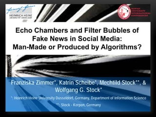 Echo chambers and filter bubbles | PDF