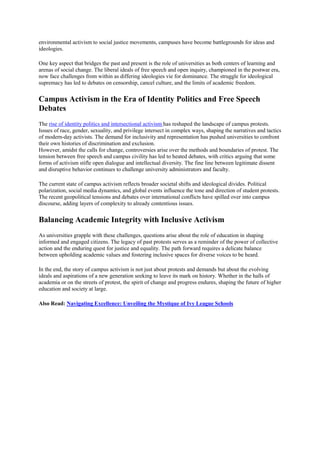 Echoes of Activism: The Evolution of Campus Protests from 1968 to 2024 ...