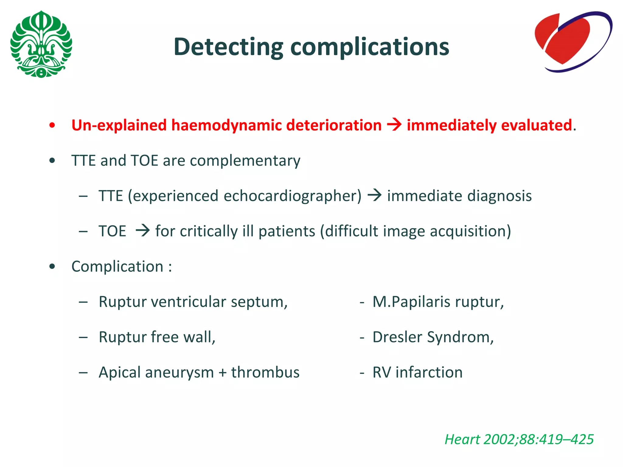 Echocardiography for Acute Coronary Syndrome | PDF