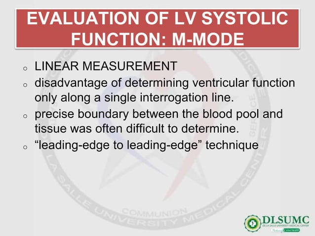 Echo Hour M-Mode and LV systolic Function.pptx | Heart and Cardiovascular Diseases | Diseases ...