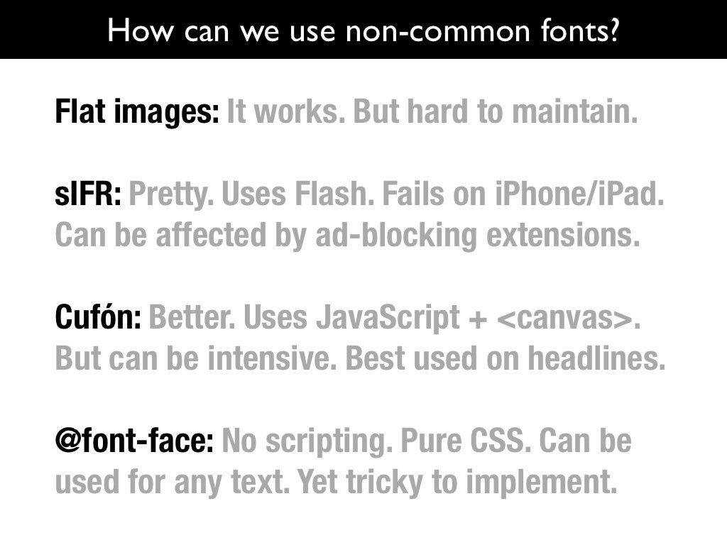 How can we use non-common