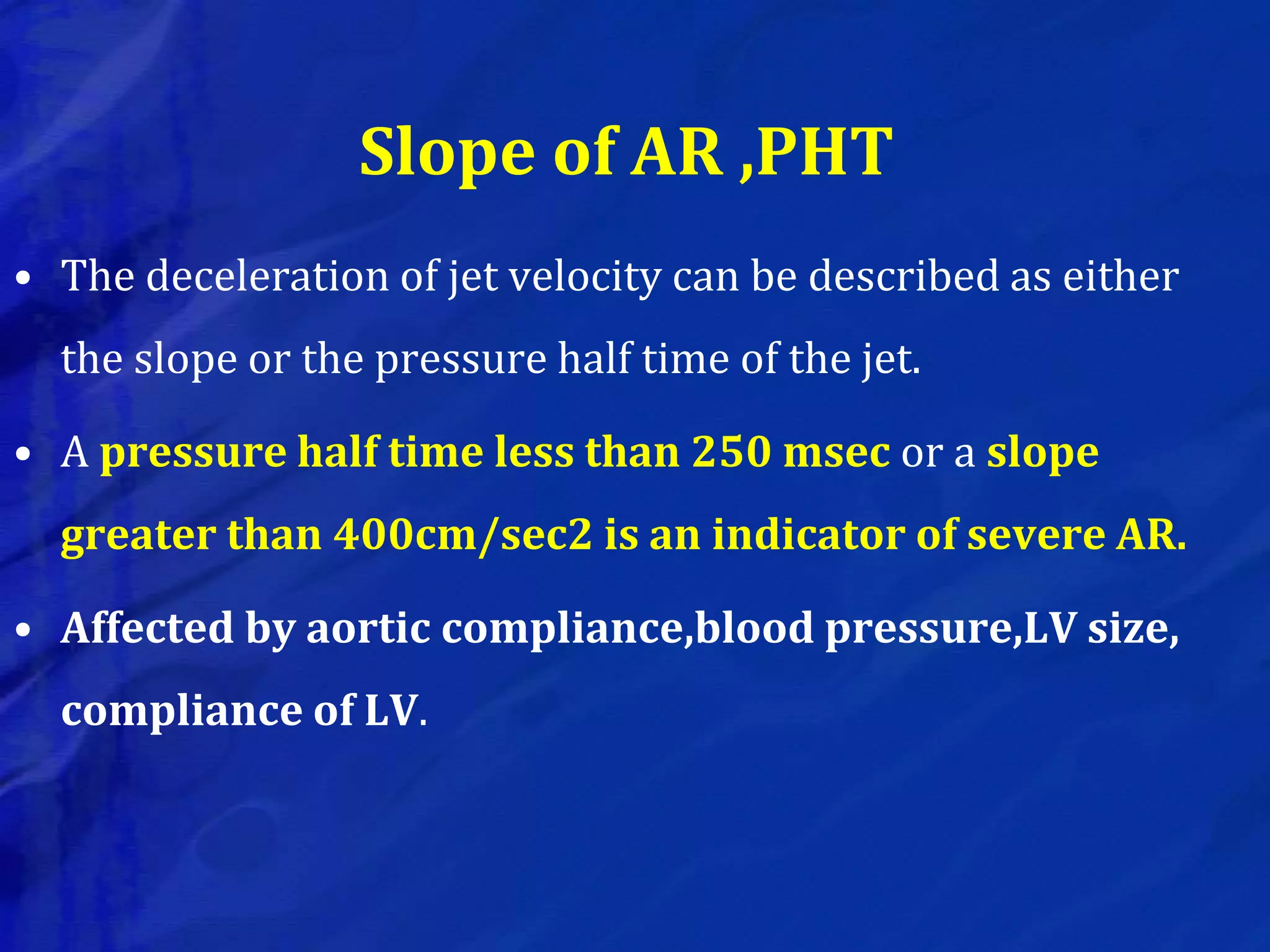 ECHOCARDIOGRAM IN AORTIC REGURGITATION (AR) | PPTX