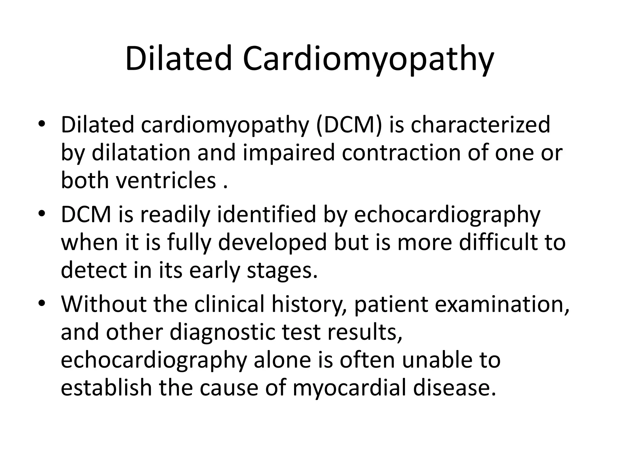 Echo in cardiomyopathies part 1 | PDF