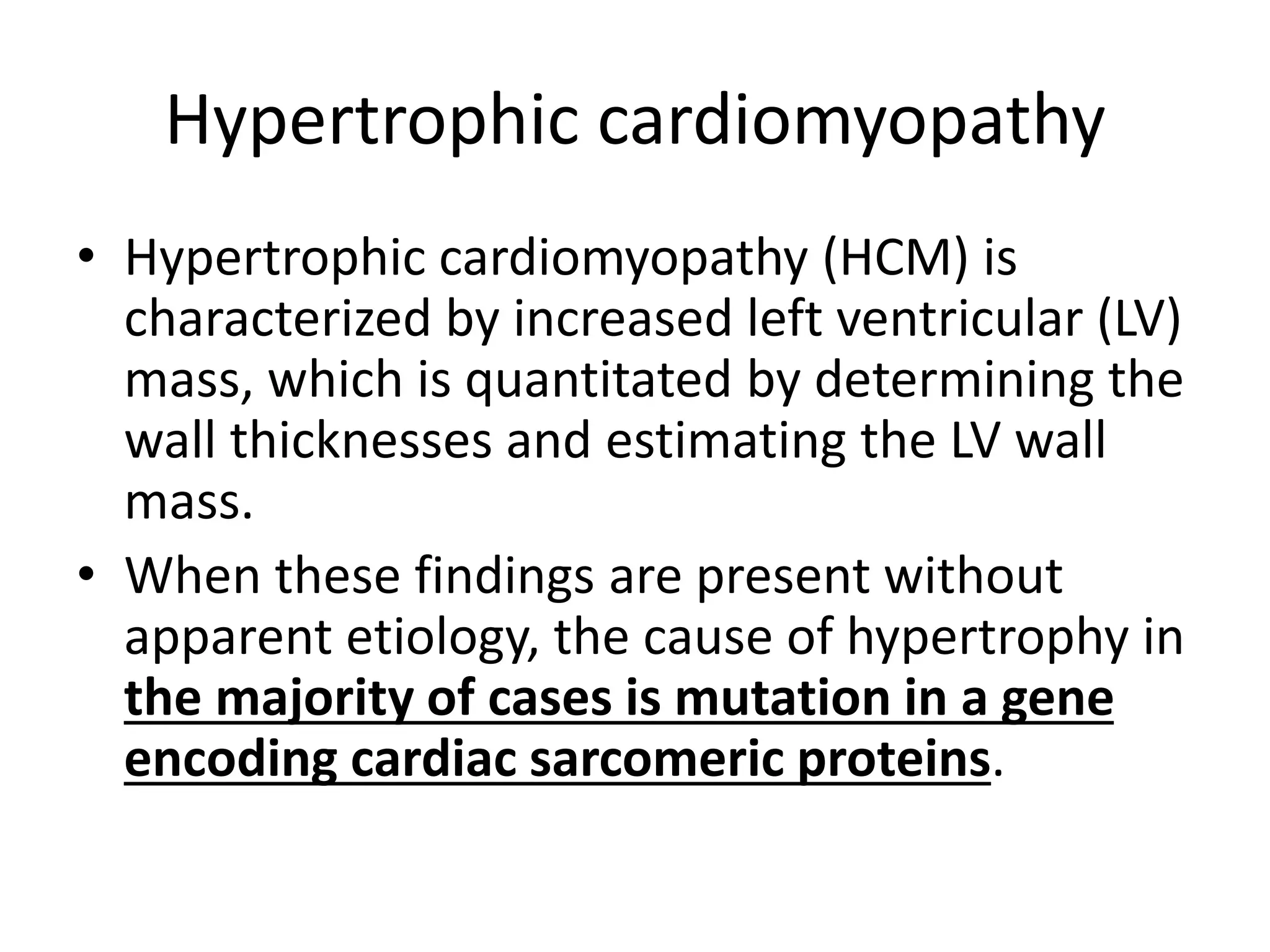 Echo in hypertrophic obstructive cardiomyopathies | PPTX