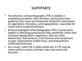 Echo in prosthetic valve evaluation | PPTX
