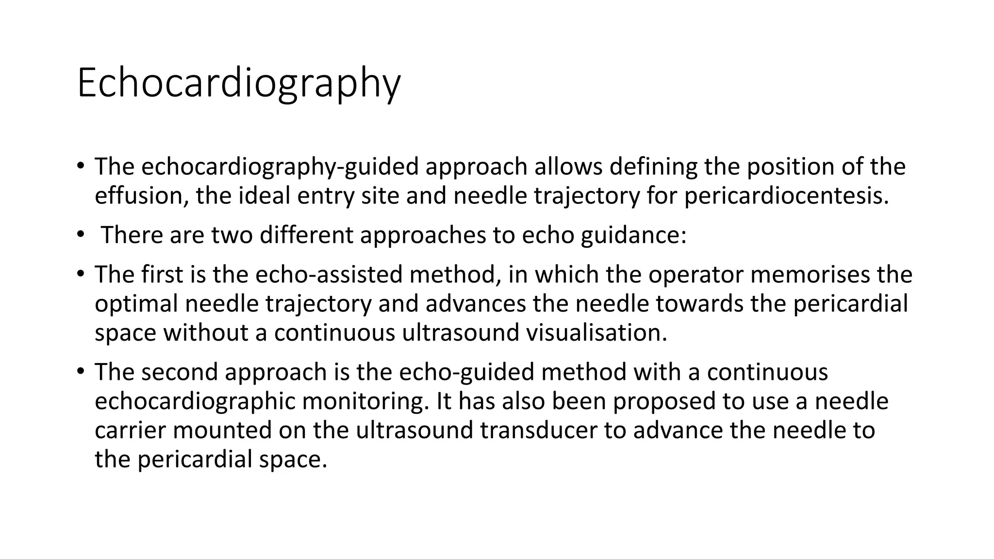 ECHOCARDIOGRAPHY IN CARDIAC TAMPONADE | PPTX