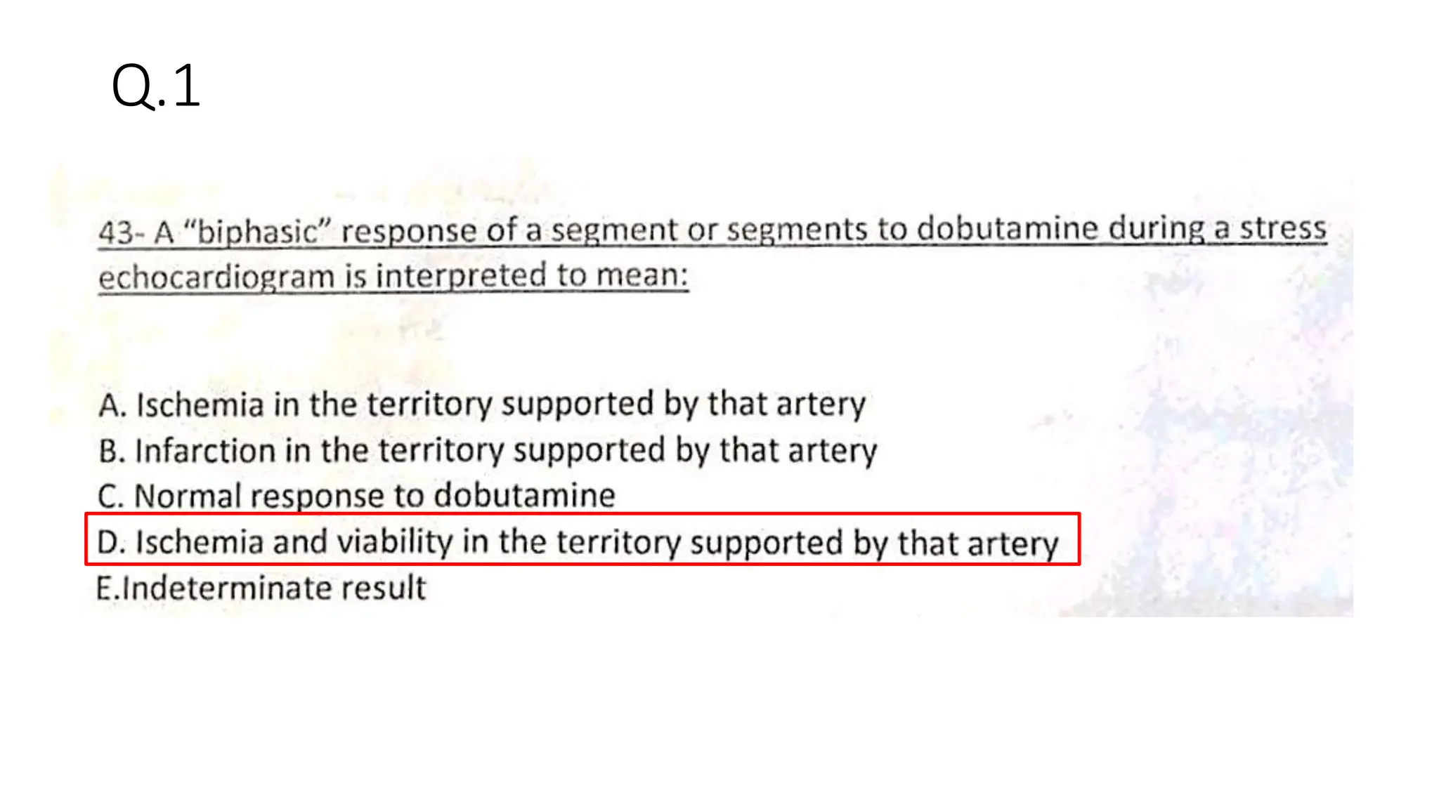 Echocardiography Multiple choice questions | PPTX