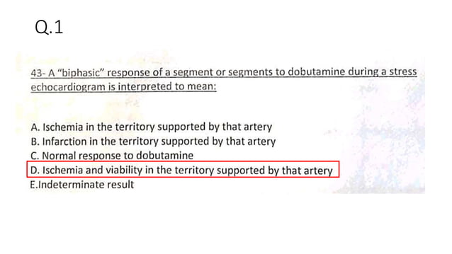 Echocardiography Multiple choice questions | PPTX