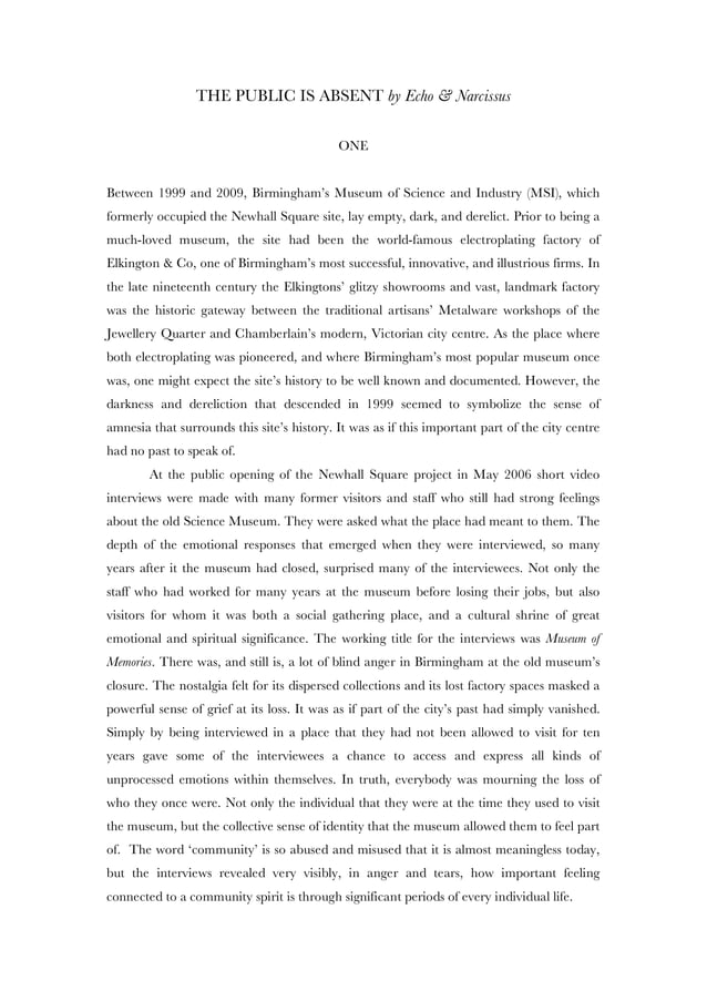 Echo & narcissus | PDF