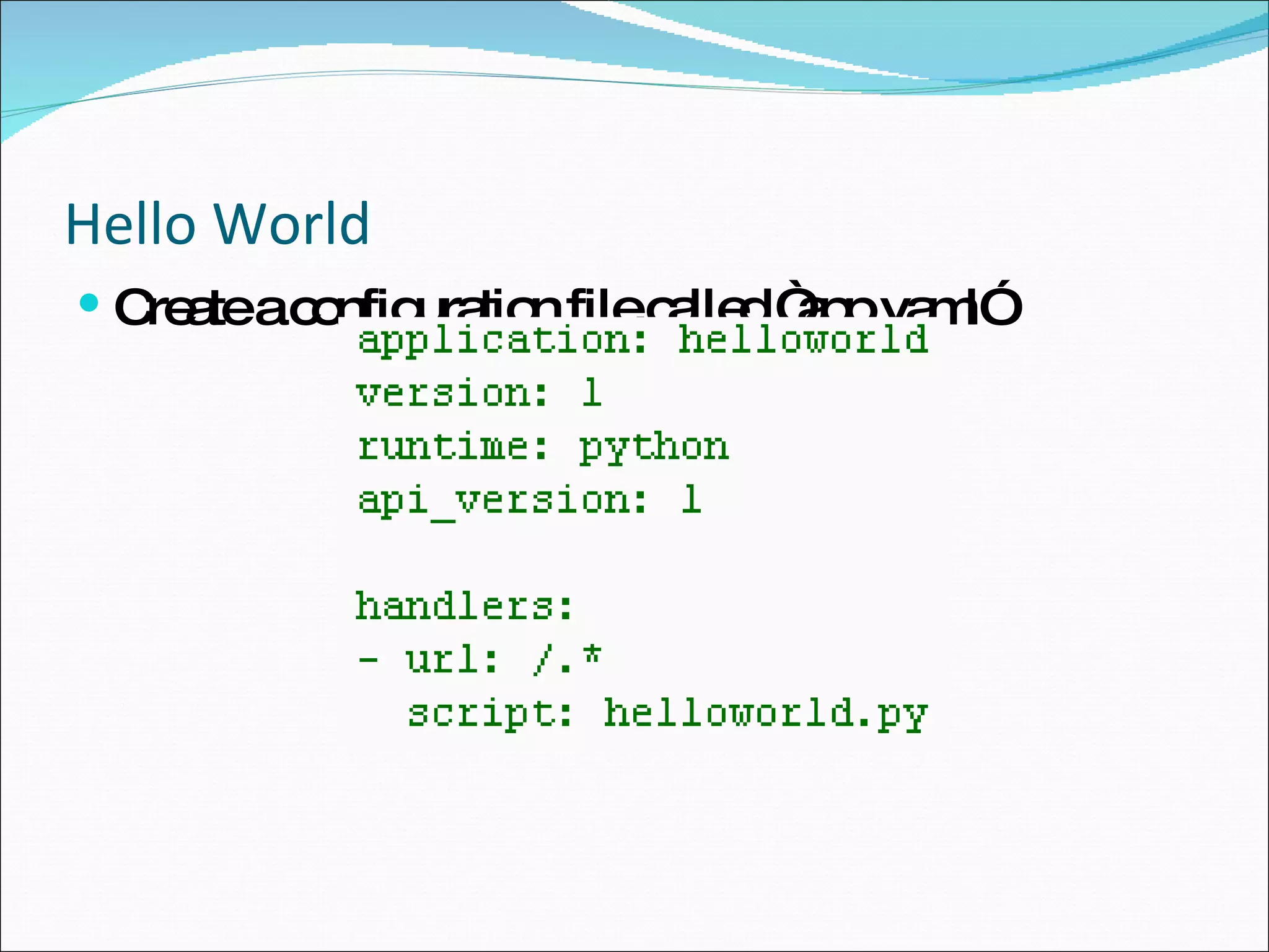 echo-o & Google App Engine dev - BarCamp Saigon 1 | PPT