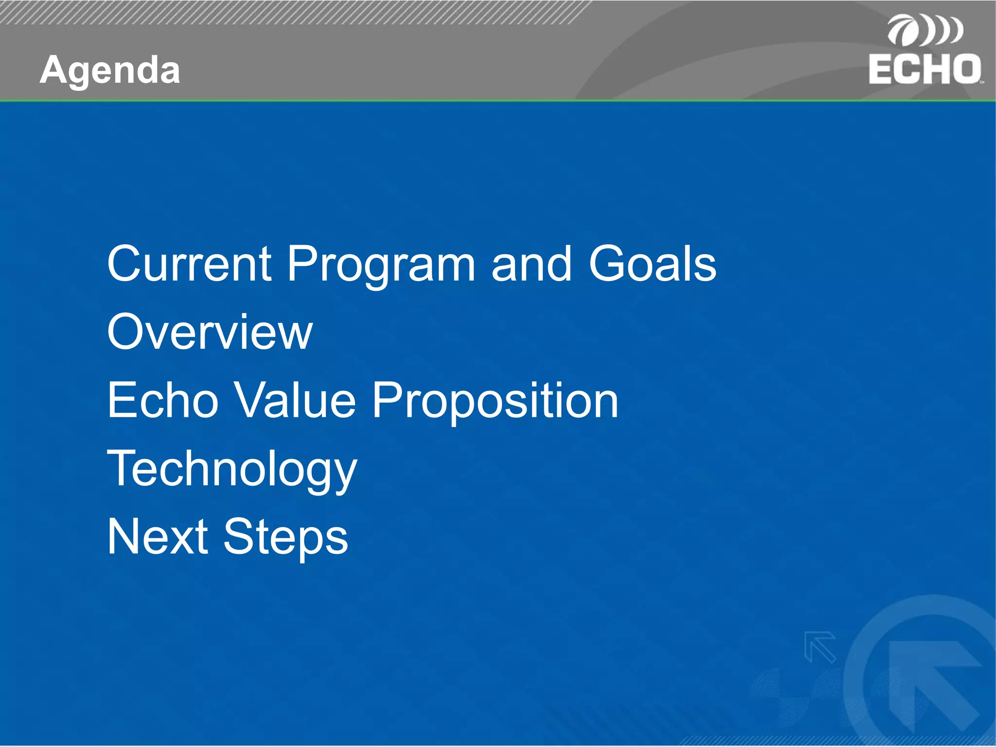 Echo Power Point Sales Presentation | PPT