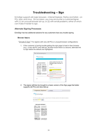 Echo Sign E-Signature User Guide - Sign in Seconds | PDF