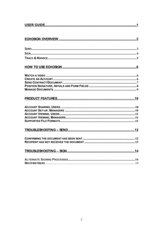 Echo Sign E-Signature User Guide - Sign in Seconds | PDF