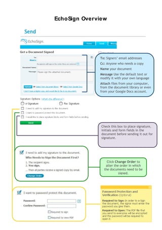 Echo Sign E-Signature User Guide - Sign in Seconds | PDF