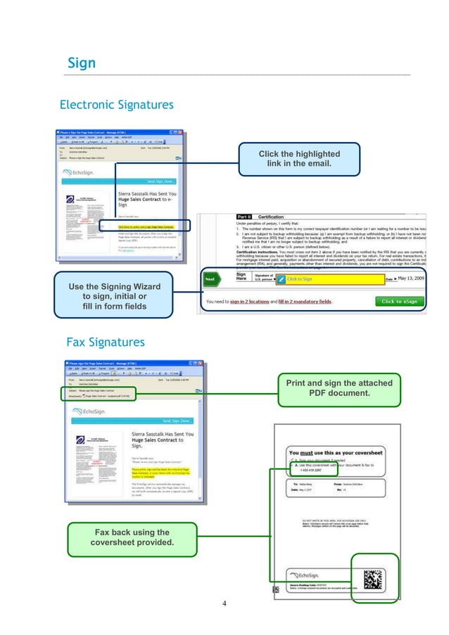 Echo Sign E-Signature User Guide - Sign in Seconds | PDF